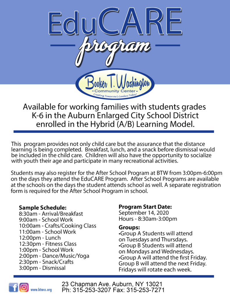 EduCARE Program – Booker T. Washington Community Center